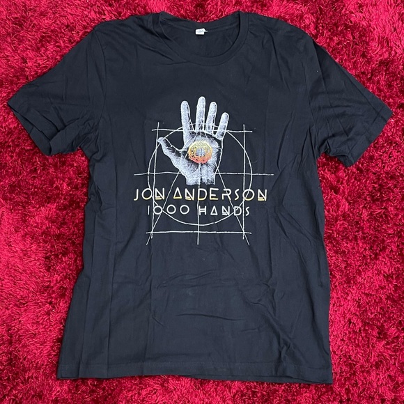 Band Tee | Shirts | Jon Anderson 00 Hands Tour Art Shirt Black Large ...